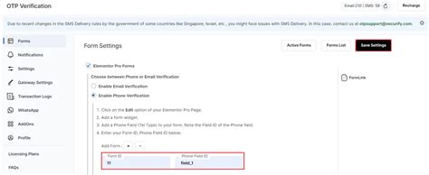 Otp Verification For Elementor Pro Form Wordpress