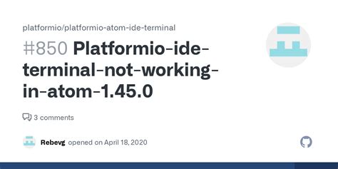 Platformio Ide Terminal Not Working In Atom 1450 · Issue 850