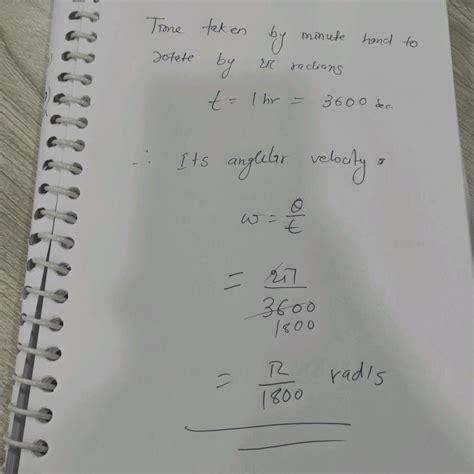 calculate the angular velocity of a clock s second hand state in rad s