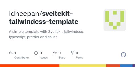 GitHub Idheepan Sveltekit Tailwindcss Template A Simple Template