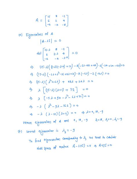 [solved] for the given matrix a find all eigenvalues b find