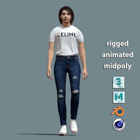 T Pose Rigged Business Woman 3dpassion Net