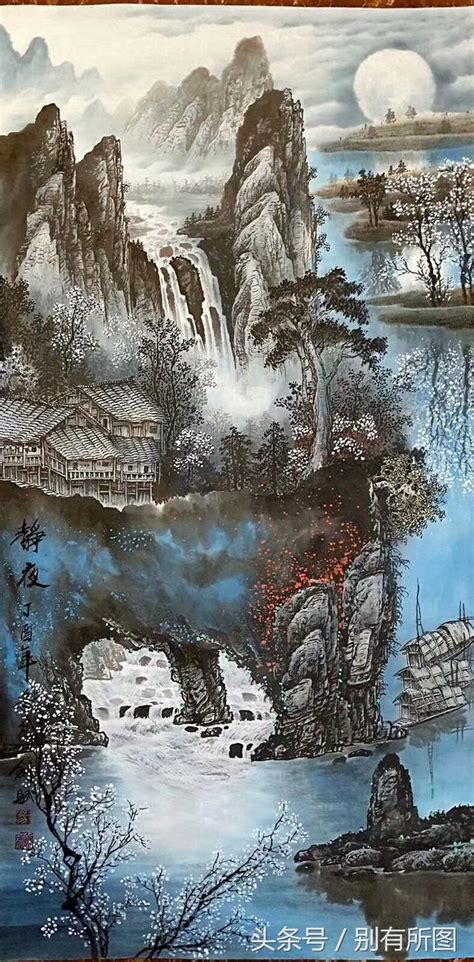 國畫彩墨山水畫組圖清風徐來古道清風獻給大家欣賞 每日頭條