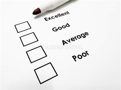 Customer Experience Concept With Check Box And A Pen Stock Image