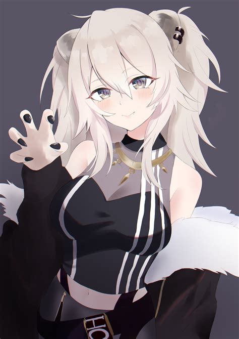 Safebooru 1girl Absurdres Ahoge Animal Ears Bare Shoulders Black