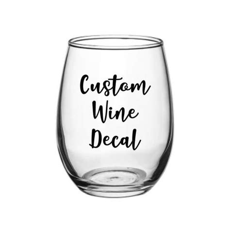 Custom Wine Glasses Sticker Etsy