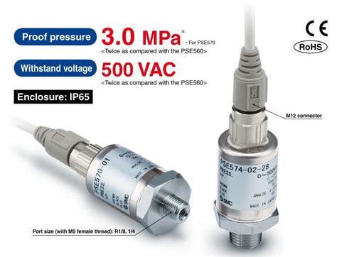 SMC Releases Easy To Wire Pressure Sensor With M12 Connector For General Fluids Process