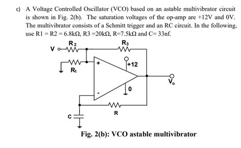 Solved C A Voltage Controlled Oscillator VCO Based On An Chegg