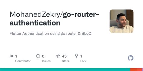 Github Mohanedzekrygo Router Authentication Flutter Authentication Using Gorouter And Bloc