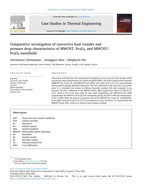 Pdf Comparative Investigation Of Convective Heat Transfer And