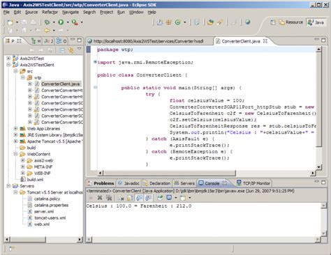 Creating A Bottom Up Axis2 Web Service Eclipsepedia