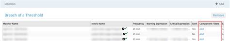 Component Filters Opsramp Documentation