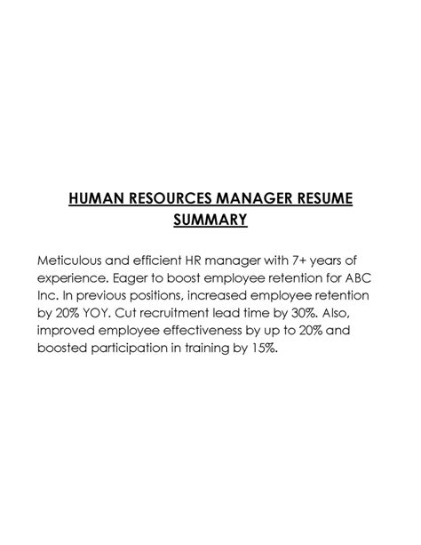 36 Perfect Resume Summary Examples How To Guide