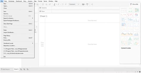 Tableau Navigation Sheet Tableau Main Commands DataFlair