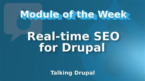 Drupal Module Real Time Seo For Drupal Youtube