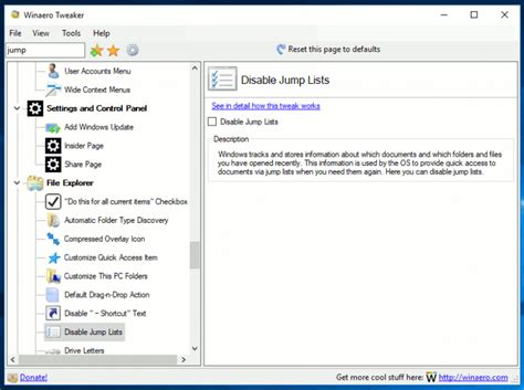 How To Disable Jump Lists In Windows