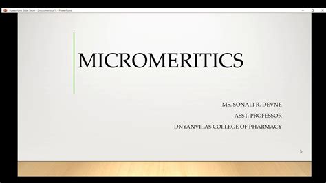 Micromeriticspart1 Introduction And Particle Diameter Youtube Micromeriticspart1 Introduction And Particle Diameter Youtube