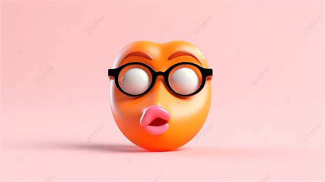 3d Render Of Blowing Kiss Emoji With Facial Features Background Happy Emoji Emoji Face Smile