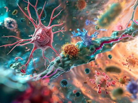 Premium Photo Human Immune Response Cells Attacking Pathogens Detailed For Education