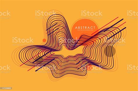 Abstract Background With Dynamic Particles Circular Grid Pattern Stock