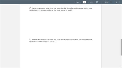 In This Assignment We Study The One Parameter Chegg