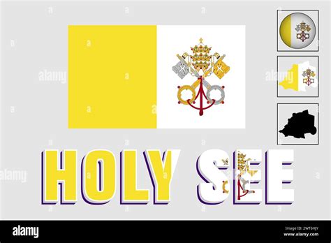 Holy See Map And Flag In Vector Illustration Stock Vector Image And Art Alamy