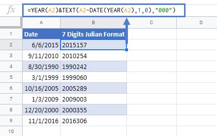 Convert Date To Julian Format In Excel Google Sheets Auto VBA