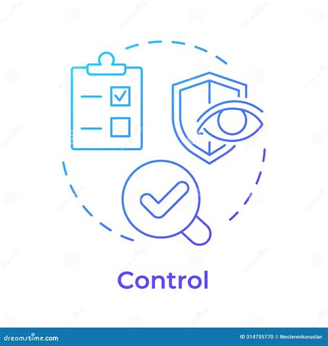 Dmaic Control Phase Blue Gradient Concept Icon Stock Vector Illustration Of Marketing