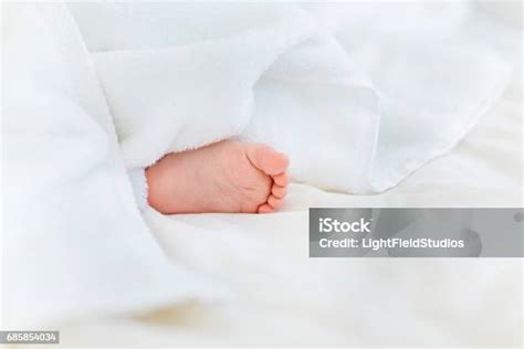 아기 개념 1 년 오래 된 백색 담요 아래에서 잠자는 귀여운 아기의 근접 부분 보기 가정 생활에 대한 스톡 사진 및 기타 이미지 가정 생활 귀여운 누워있기 Istock