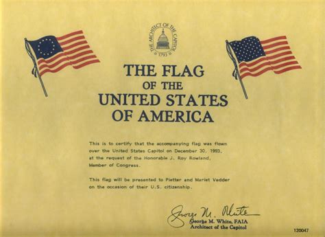 Flag Flying Certificate Template Fall 2002qxppp 40 And 1
