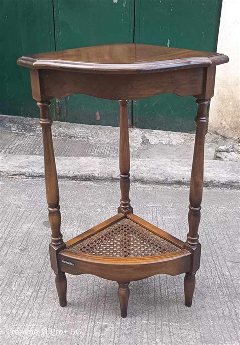 Karimoku Corner Displayer Telephone Rack Pot Stand With Solihiya Good Condition Brand