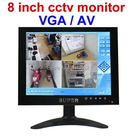 800x600 8 Inch CCTV Monitor For Cctv Surveillance BNC VGA AV Video Output Professional Cctv