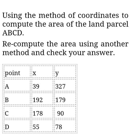 Solved Using The Method Of Coordinates To Compute The Area