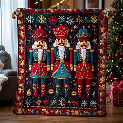 Nutcracker Quilt Blanket Christmas Ts For Husband Prideearthdesign