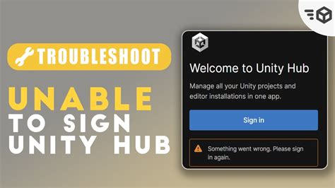Unity Hub Sign In Not Working Unity Hub Fix Youtube