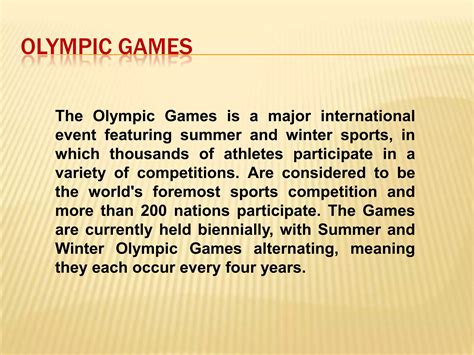 Olympic Games Pptx