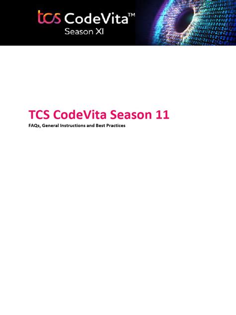 tcs codevita mockvita faqs instructions and best practices v2 pdf