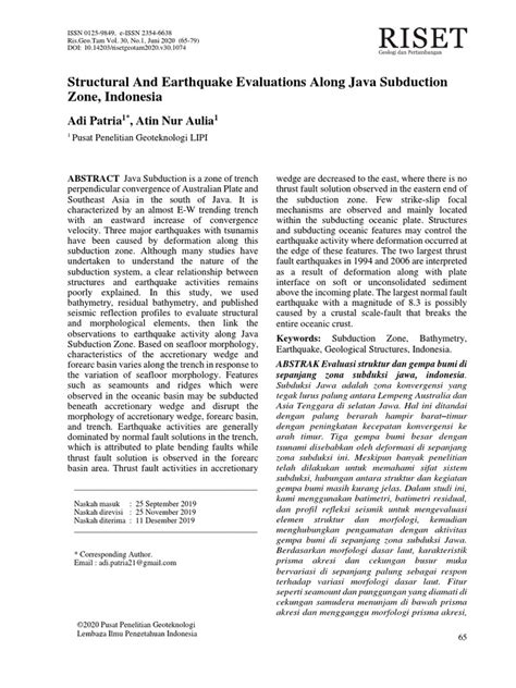 structural and earthquake evaluations along java s pdf earthquakes