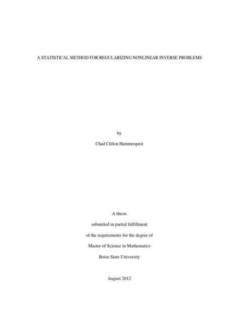 Nonlinear Inverse Problems Regularization Pdf Inverse Problem