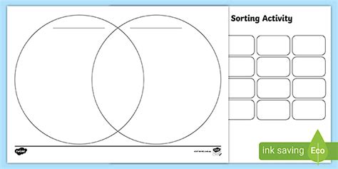 Blank Venn Diagram Sorting Activity Venn Diagram Exercises