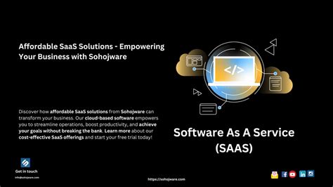 Affordable Saas Solutions Empowering Your Business With Sohojware