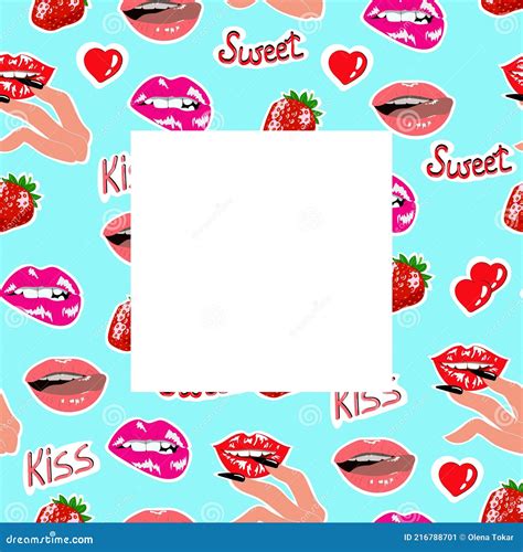 Frame With Erotic Print For Photo Or Text Template For Banner Posters And Design Of Various