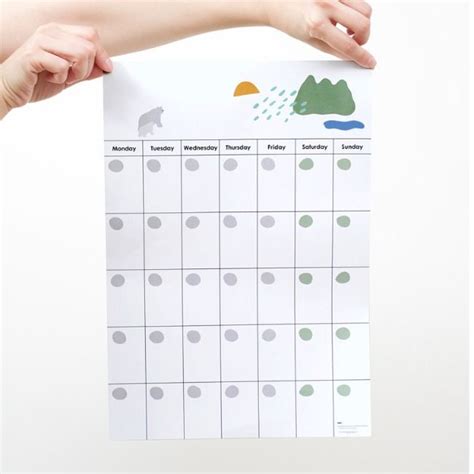 도큐멘토 포레스트 먼쓰리 달력 플래너 달력 플래너 템플릿