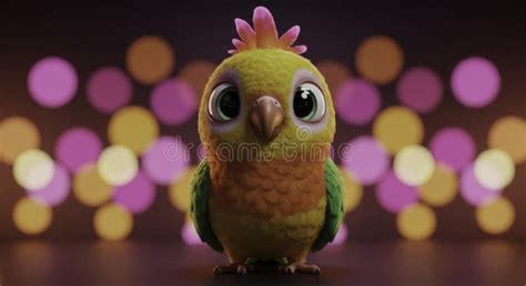 Cute Sun Conure Parrot Cartoon Stock Vector Illustration Of Fauna