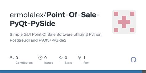 GitHub Ermolalex Point Of Sale PyQt PySide Simple GUI Point Of Sale