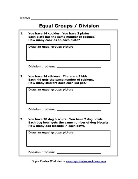 Equal Groups Division Worksheets Printable Grammar Worksheett