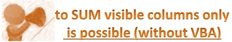 A Trick To Sum Visible Columns Only Without Vba Wmfexcel