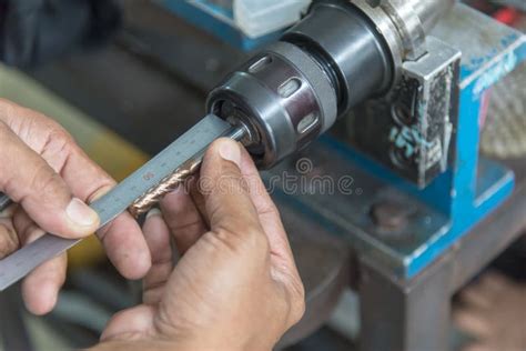 The Tool Length Measurement At Cnc Machine Stock Image Image Of Manufacture Length 107677217
