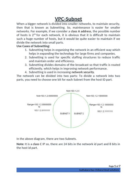 Vpc Subnet Pdf I Pv6 Ip Address