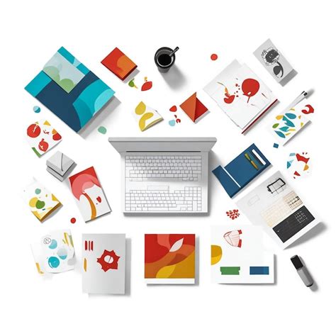 Premium Photo Workplace Concept Flat Design